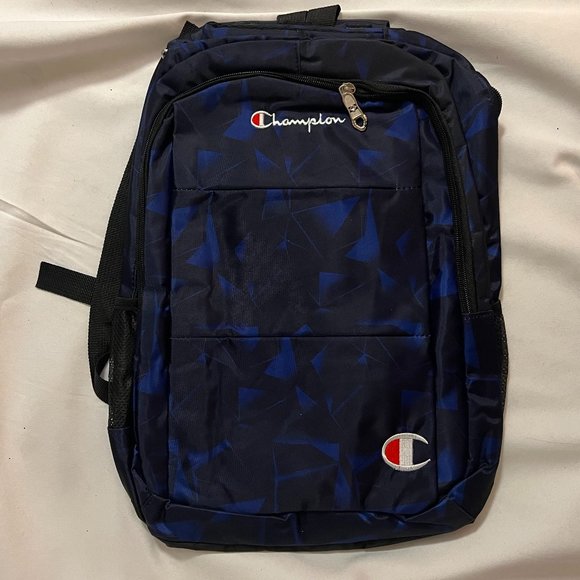 Champion | Accessories | Champion Backpack Black Blue Design | Poshmark
